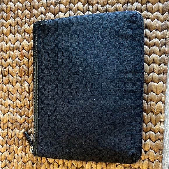 Coach | Bags | Coach Black Toiletry Bag With Textured Design | Poshmark